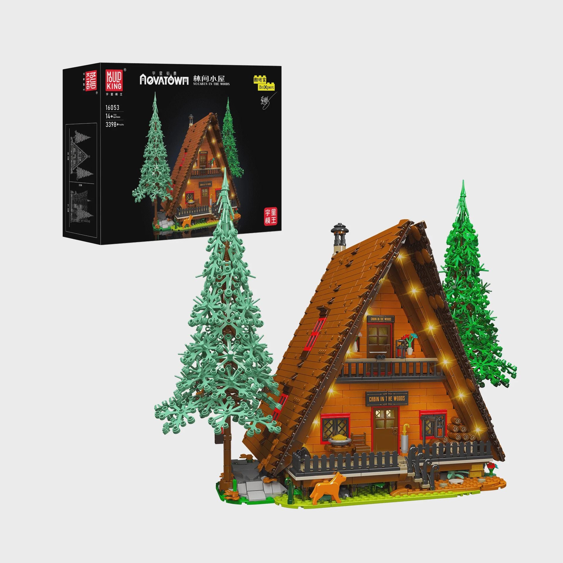 Mouldking 16053 - Kerst Boshut inclusief LED – Cubear